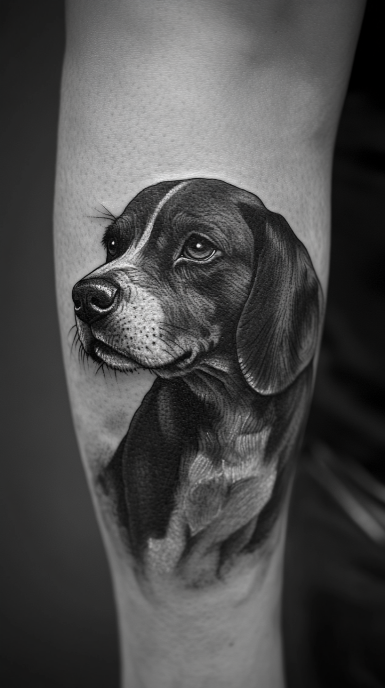 22 Beagle Dog Tattoo Ideas (Design Inspiration) - Smart Dog Learning