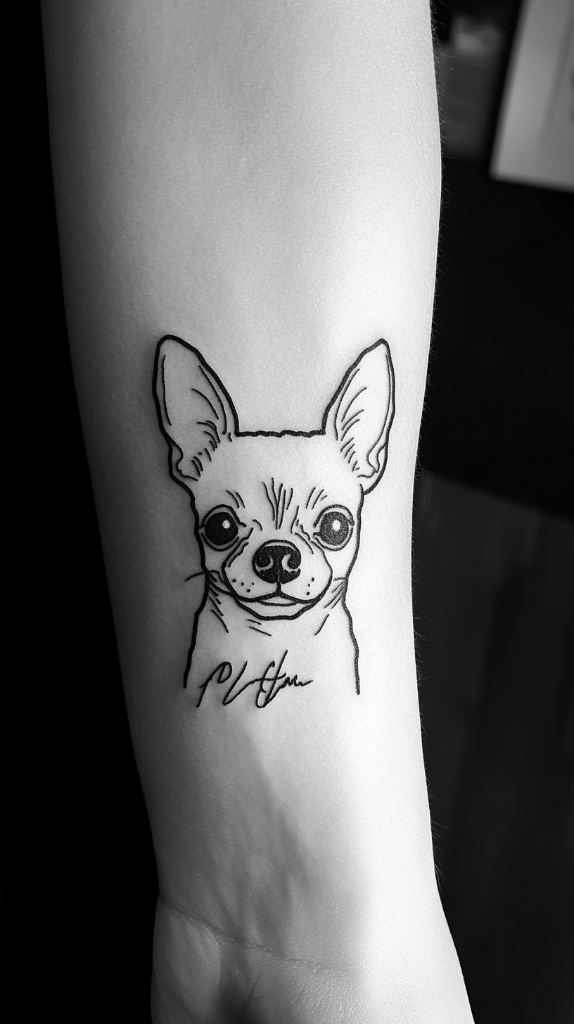 22 Simple Chihuahua Tattoo Ideas: Celebrate Your Tiny Companion with ...