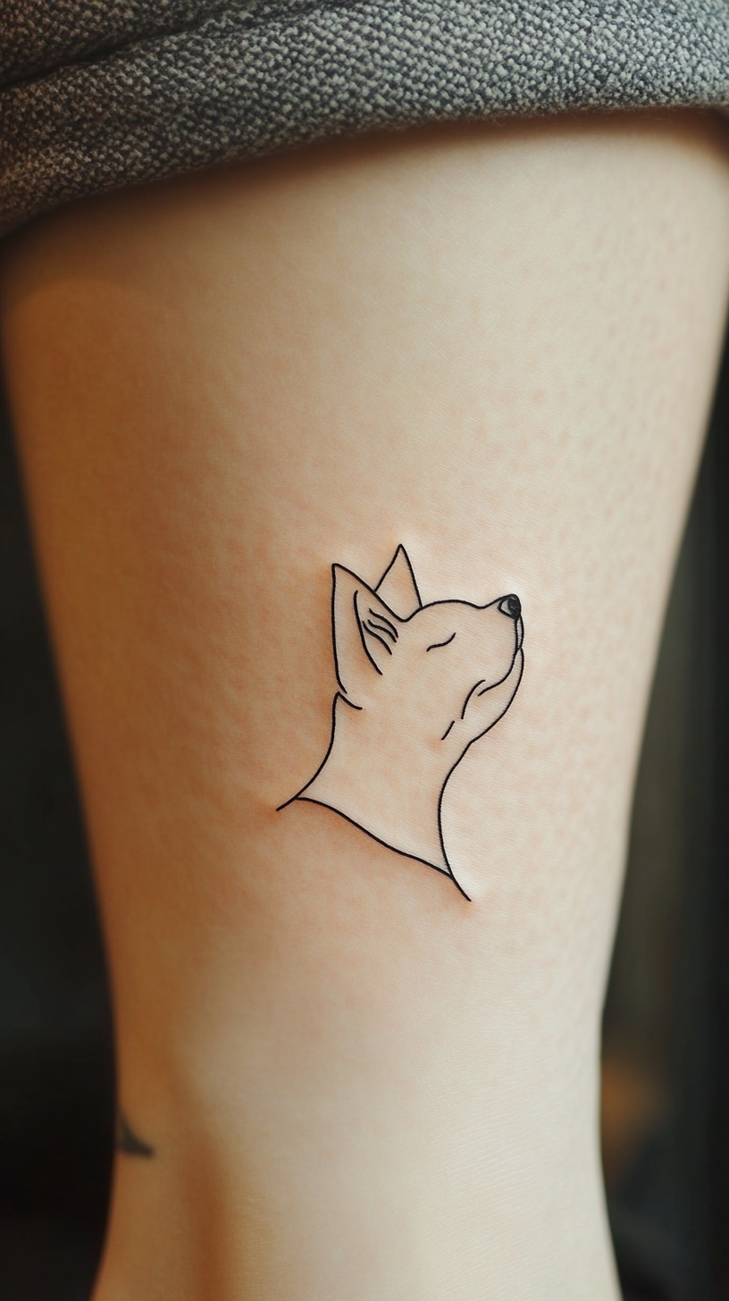 25 Minimalistic Dog Tattoo Ideas: Subtle Yet Meaningful Designs for Pet ...