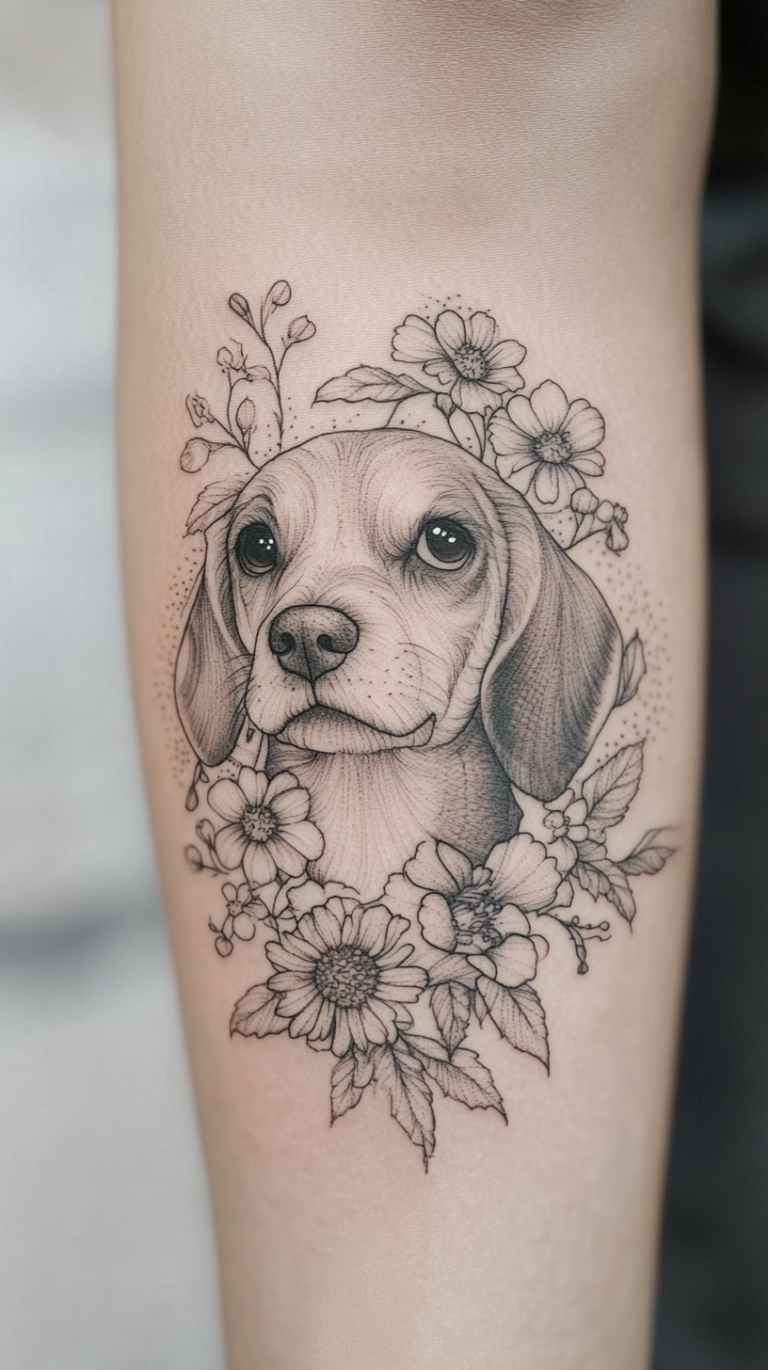 22 Beagle Dog Tattoo Ideas (Design Inspiration) - Smart Dog Learning