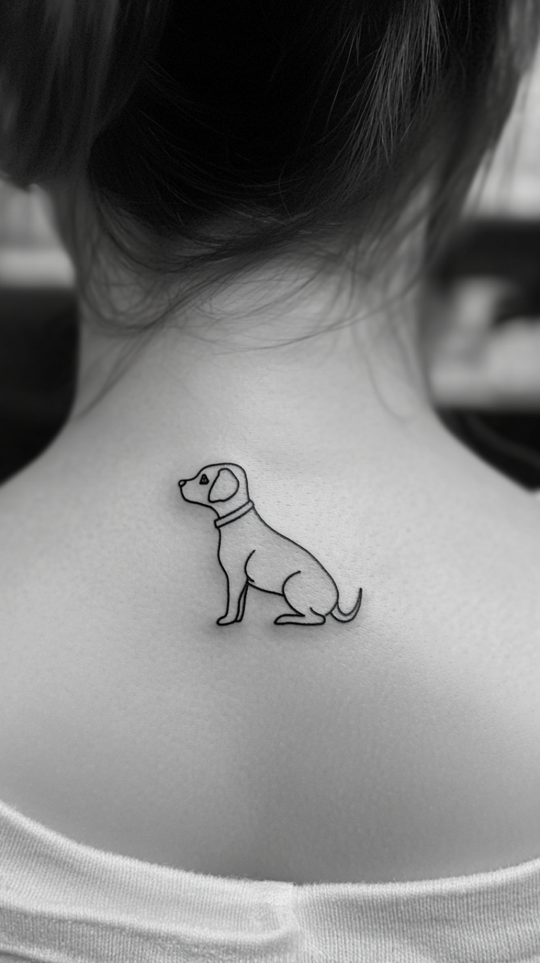 25 Minimalistic Dog Tattoo Ideas: Subtle Yet Meaningful Designs for Pet ...
