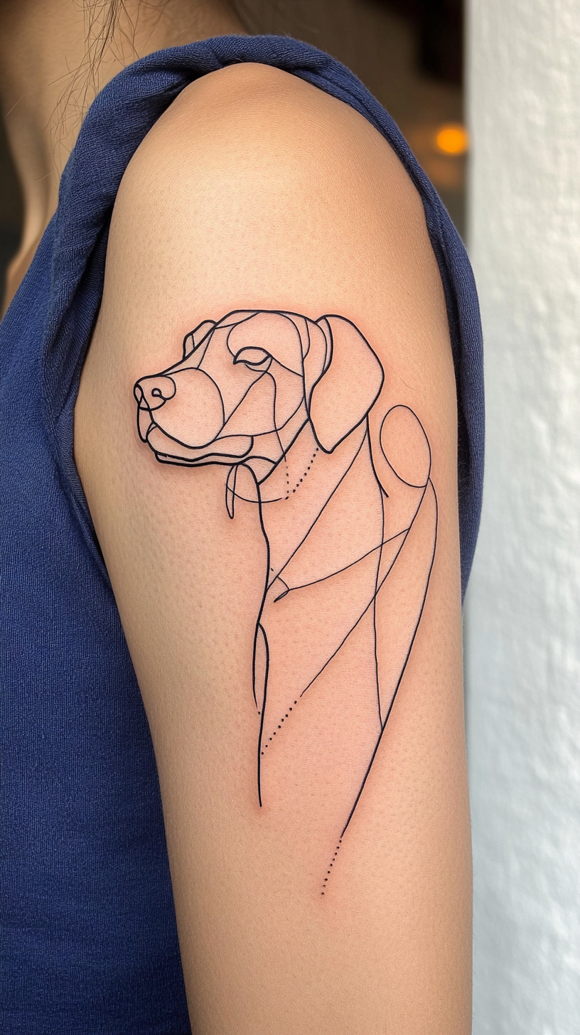 25 Minimalistic Dog Tattoo Ideas: Subtle Yet Meaningful Designs for Pet ...