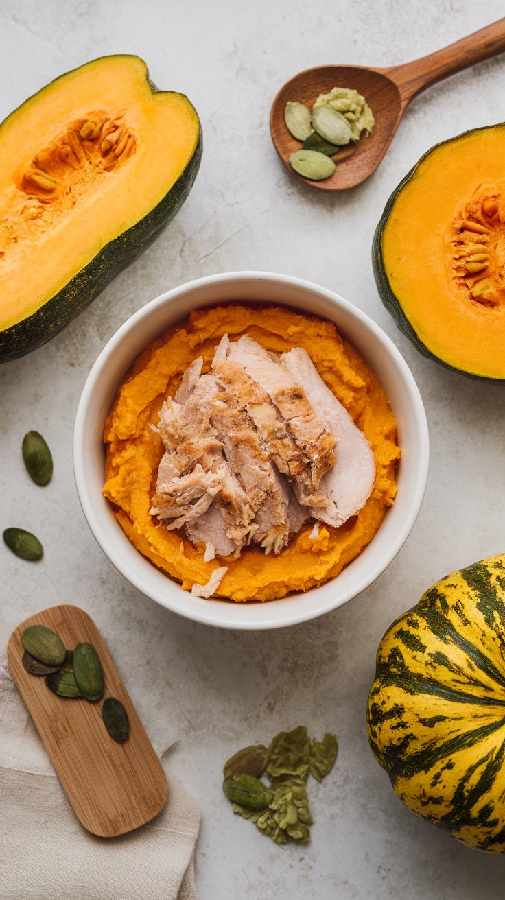 Shredded Chicken Thigh & Pumpkin Mash: A Simple, Nutritious Cat Meal ...